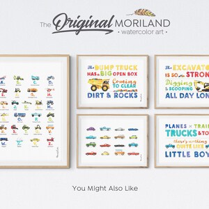 Alphabet Construction Print, Excavator Print, Digger Art, Toddler Room ...