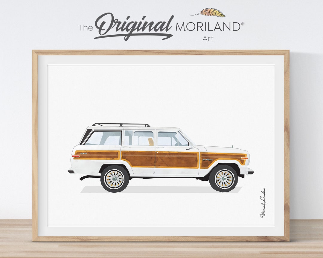 Vintage Wood Panel Station Wagon Print, Car Wall Art (digital Download ...