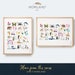 Alphabet Print, Vertical Alphabet Educational Poster for Girls, ABC ...