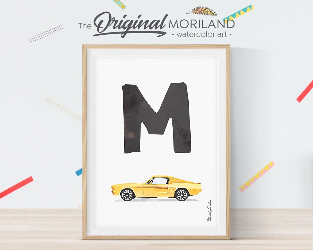 Letter M Print, Alphabet Print, ABC Poster, Letters Nursery, Airplane ...