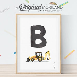 Letter B Print, Vertical Alphabet Print, Personalized Name Nursery, ABC ...