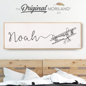 Custom Name One Line Drawing - Printable Custom Name With Airplane ...