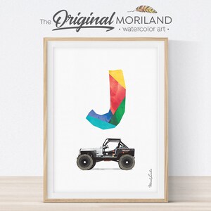 Alphabet Print, Letter J Print, Name Wall Art, ABC Poster, Letters ...
