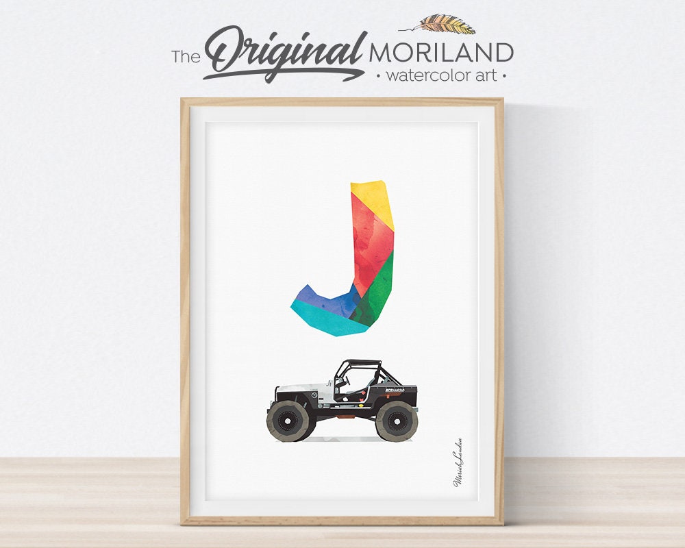 Alphabet Print Letter J Print Name Wall Art ABC Poster - Etsy