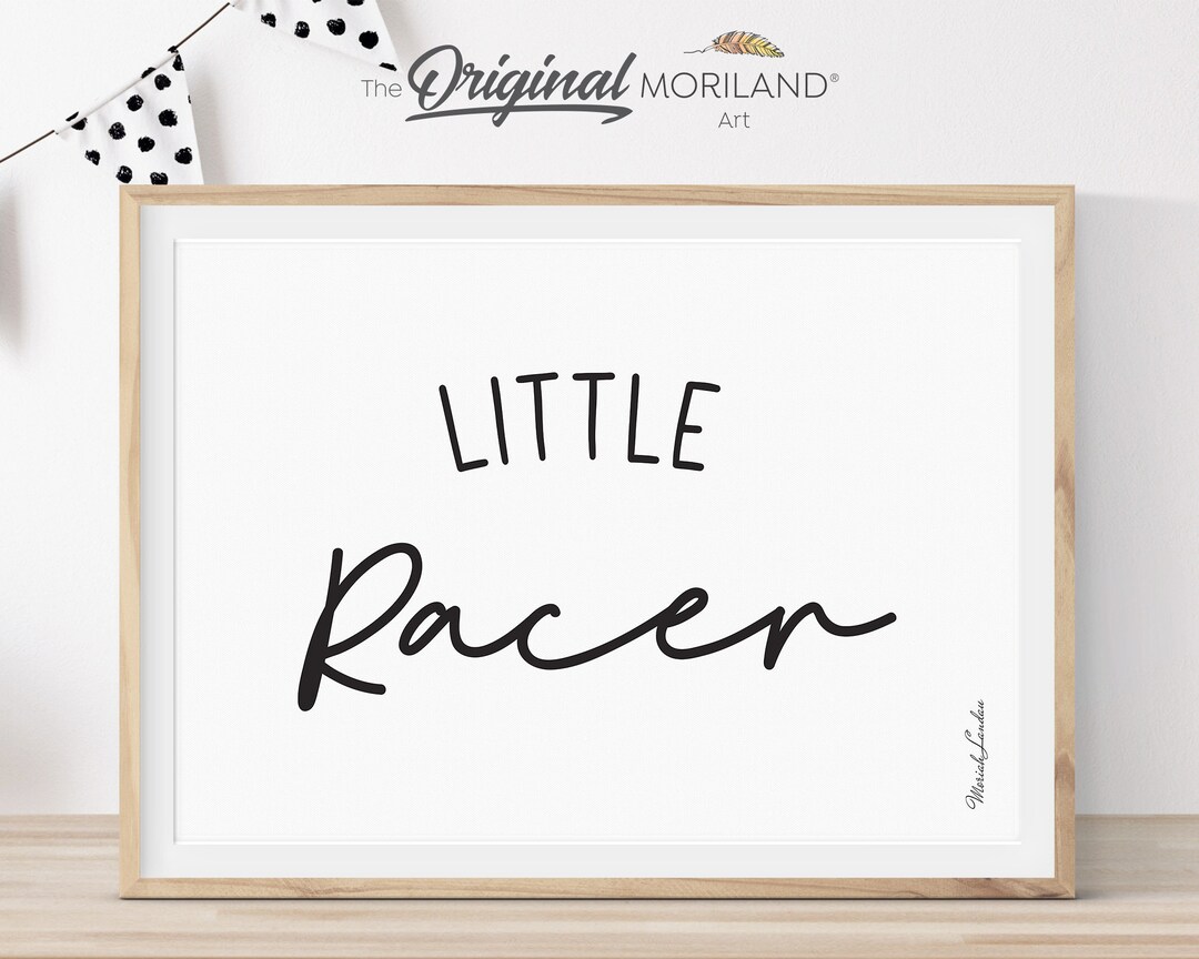 Little Racer Sign, Printable Wall Art, Little Racer Print, Nursery Wall ...