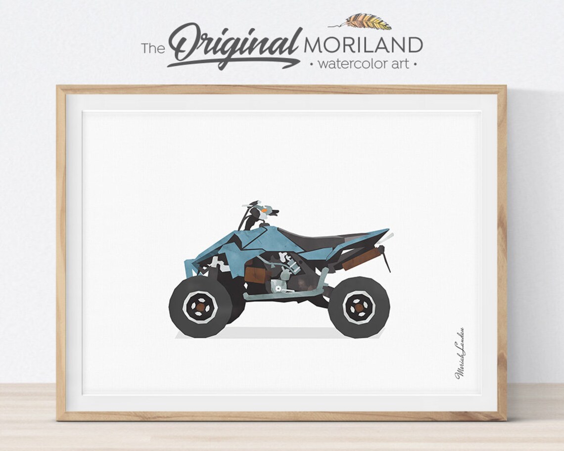 Quad Bike Watercolor Art Print, Boy Room Decor (digital Download) - Etsy