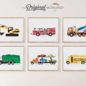 Vehicle Printable Posters Set Bundle of 6, Transportation Prints, Boy ...