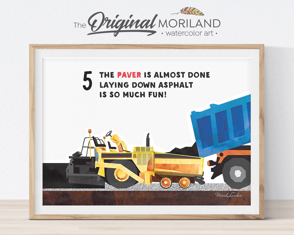 How To Build a Road by MORILAND Educational Wall Art Set | Etsy
