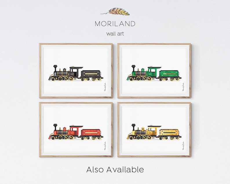 Vintage Steam Engine Art Print, Locomotive Wall Decor (digital Download ...