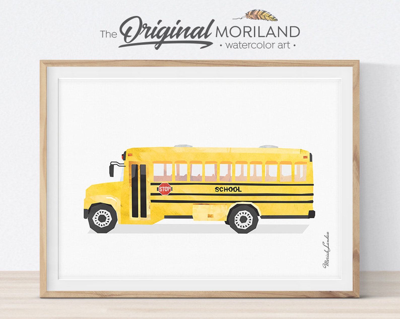 School Bus Print Bus Print Nursery Prints Vehicles Nursery - Etsy Australia