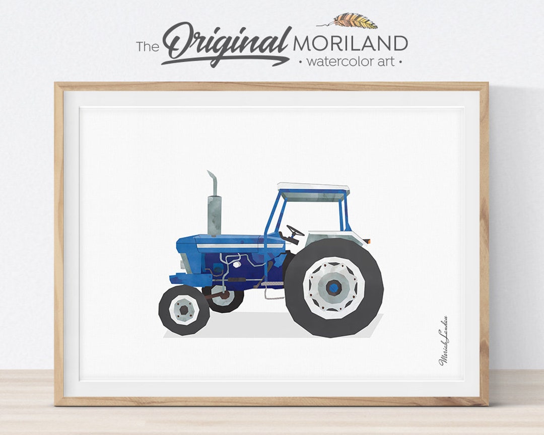 Tractor Wall Art, Tractor Nursery, Vintage Tractor, Transportation Wall ...