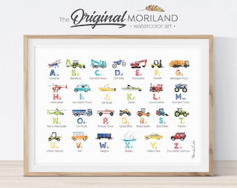 Alphabet Print Printable Transportation Alphabet Poster ABC | Etsy