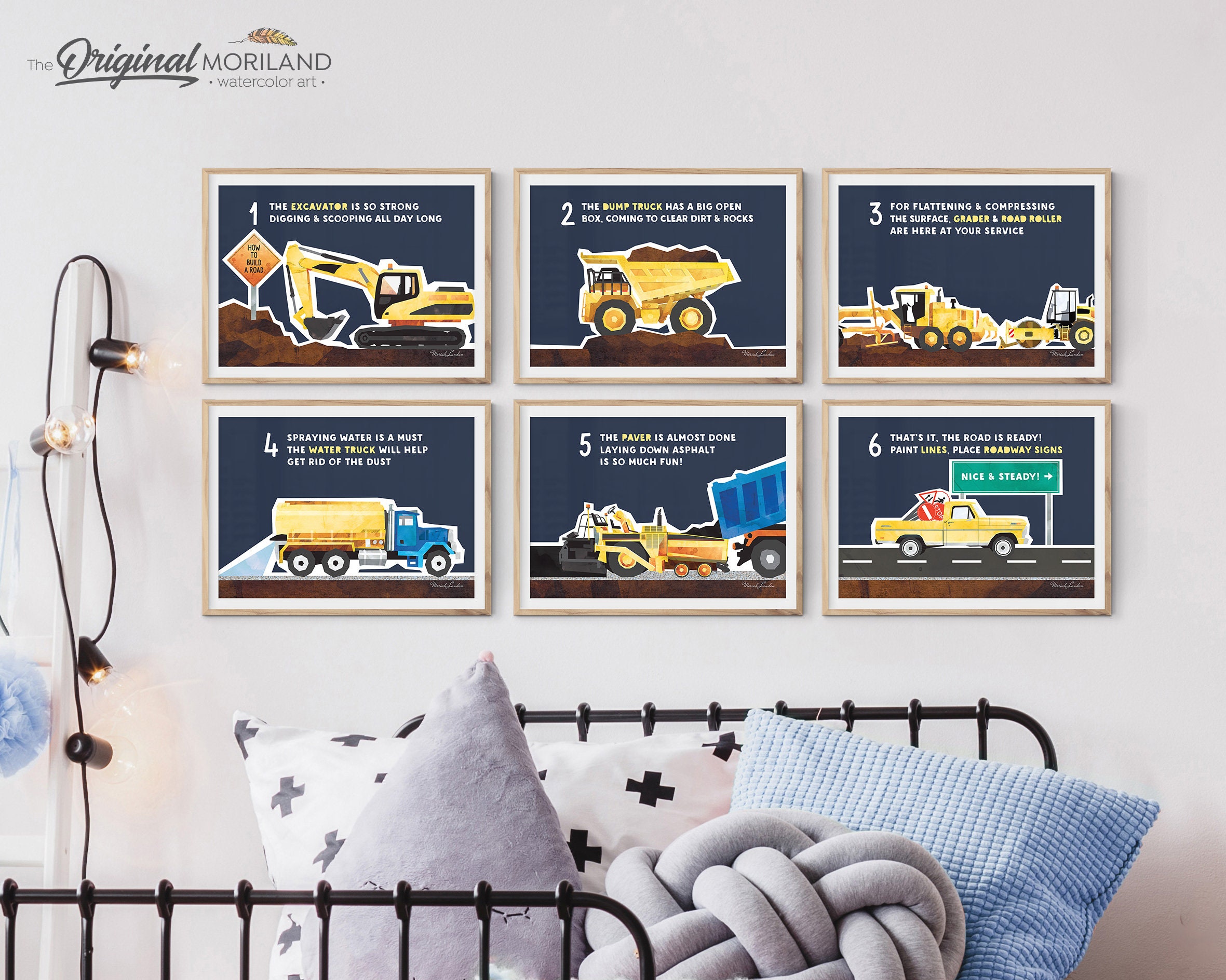 How to Build a Road by MORILAND Educational Wall Art Set | Etsy