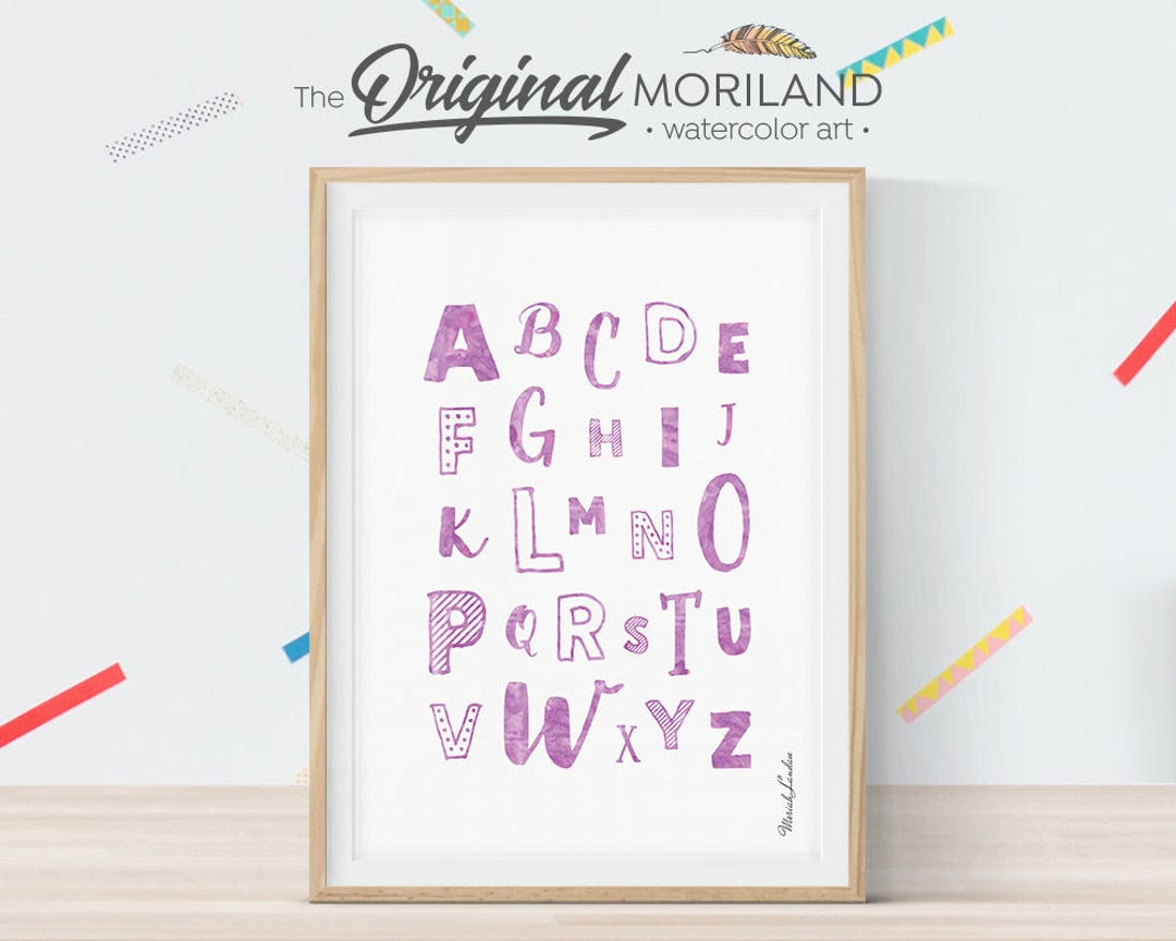 Alphabet Print, Alphabet Poster, Alphabet Wall Art, ABC Wall Art ...