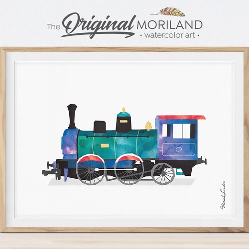 Train Wall Art Steam Locomotive Nursery Art Print - Etsy