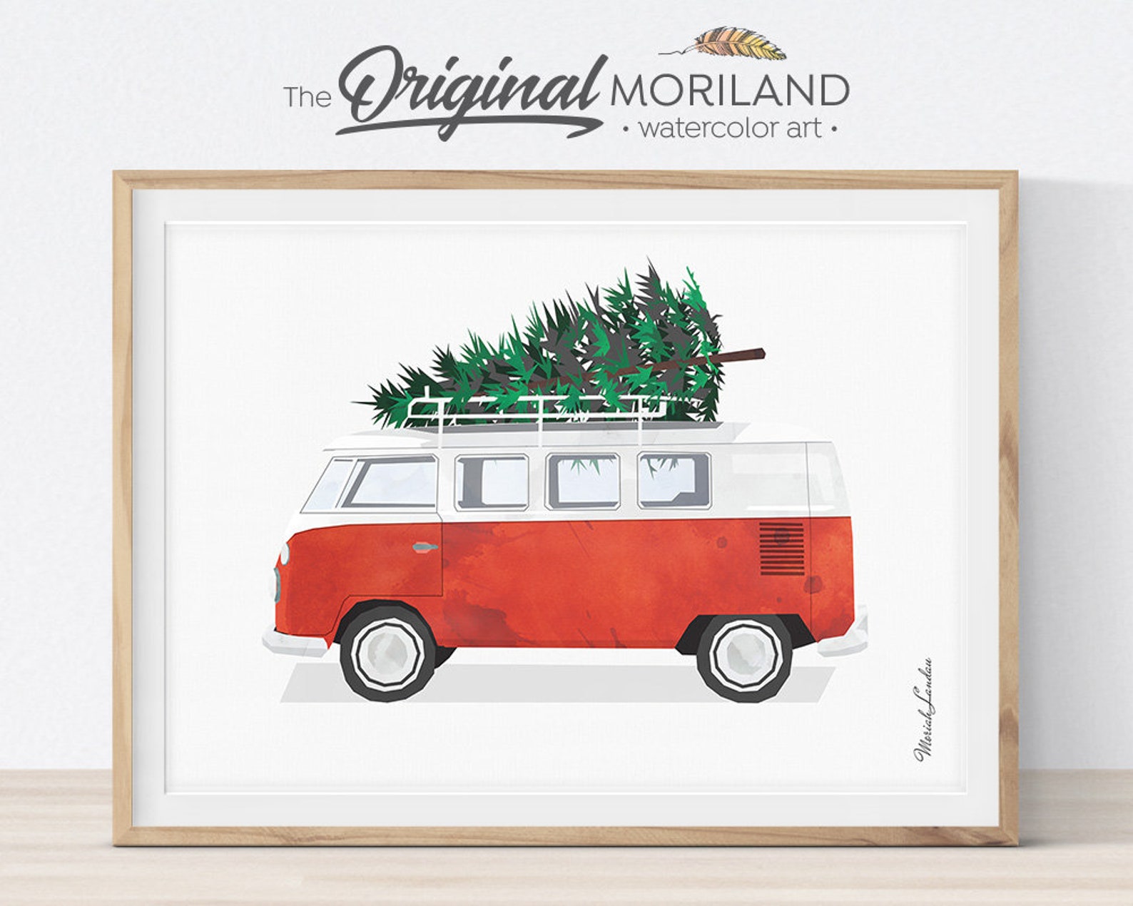 Christmas Van Print Christmas Printable Wall Art Christmas - Etsy