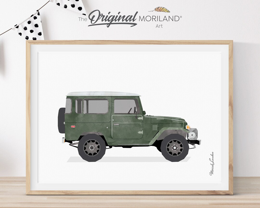 Dark Green SUV Print, Car Printable Wall Art, Transportation Décor ...