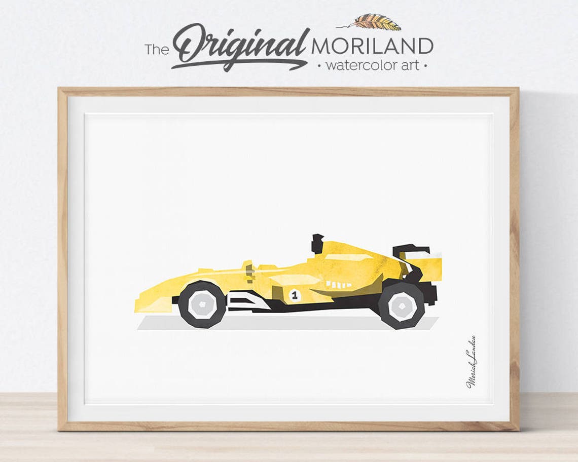 Race Car Printable Racing Car Print Transportation Wall Art - Etsy