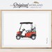 Golf Cart Printable Golf Cart Print Sports Print Kids | Etsy