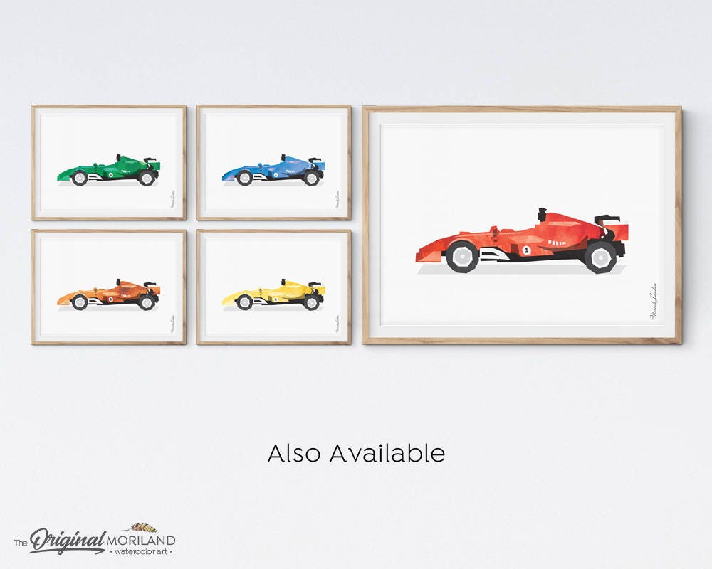 Race Car Printable Racing Car Print Transportation Wall Art | Etsy