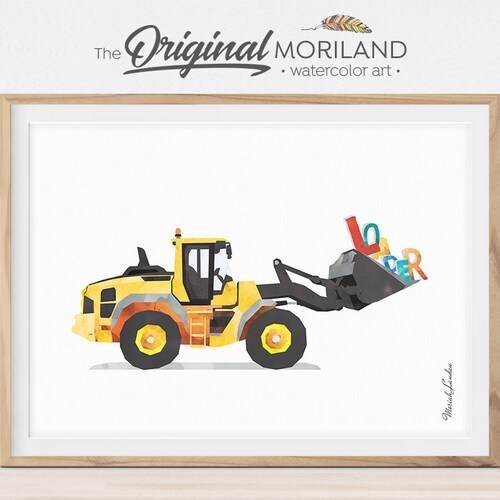 Loader Print Construction Vehicle Print Toddler Room Decor | Etsy