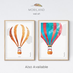 Hot Air Balloon Decor, Hot Air Balloon Wall Art, Air Balloon Poster ...