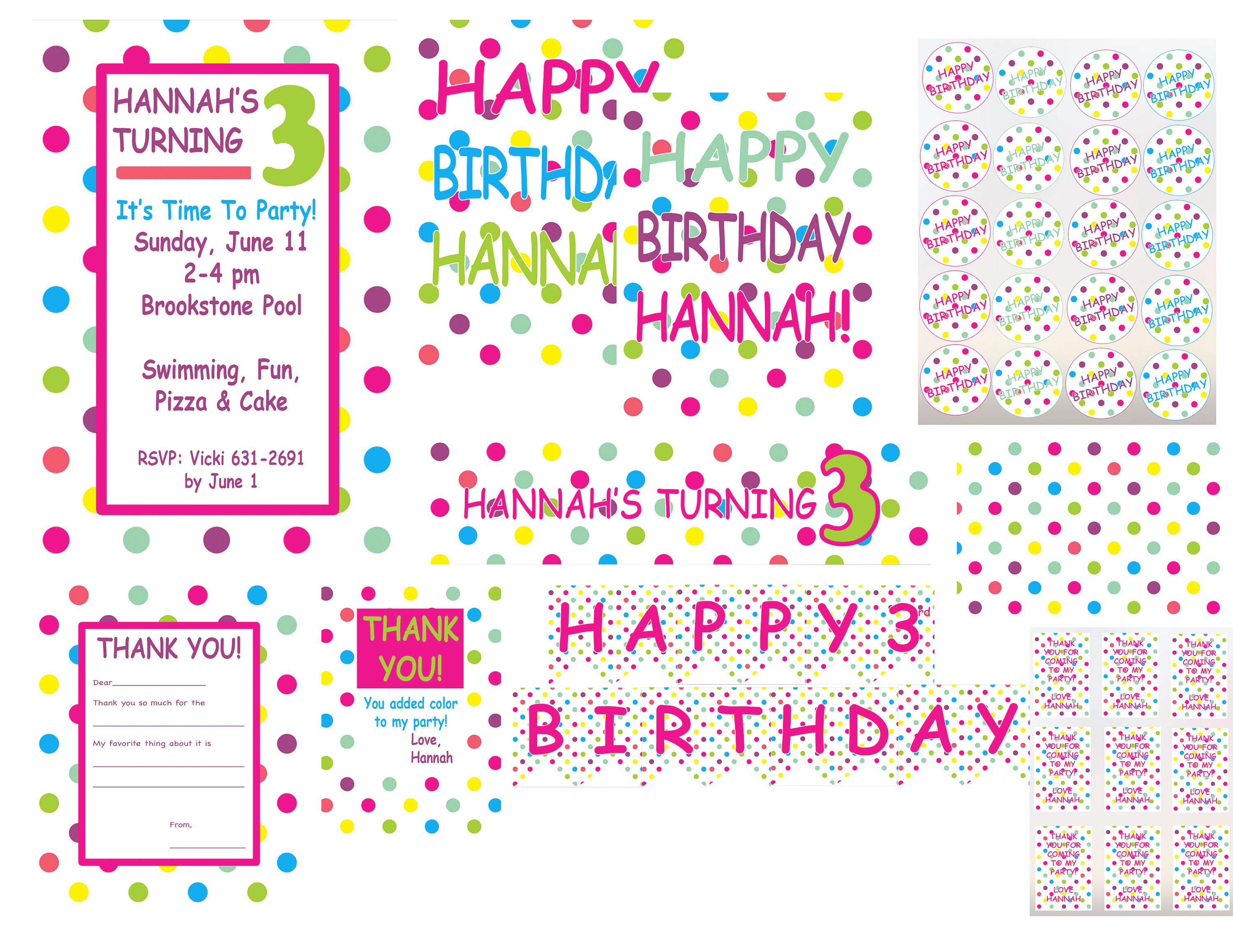Polka Dot Birthday Theme - Etsy