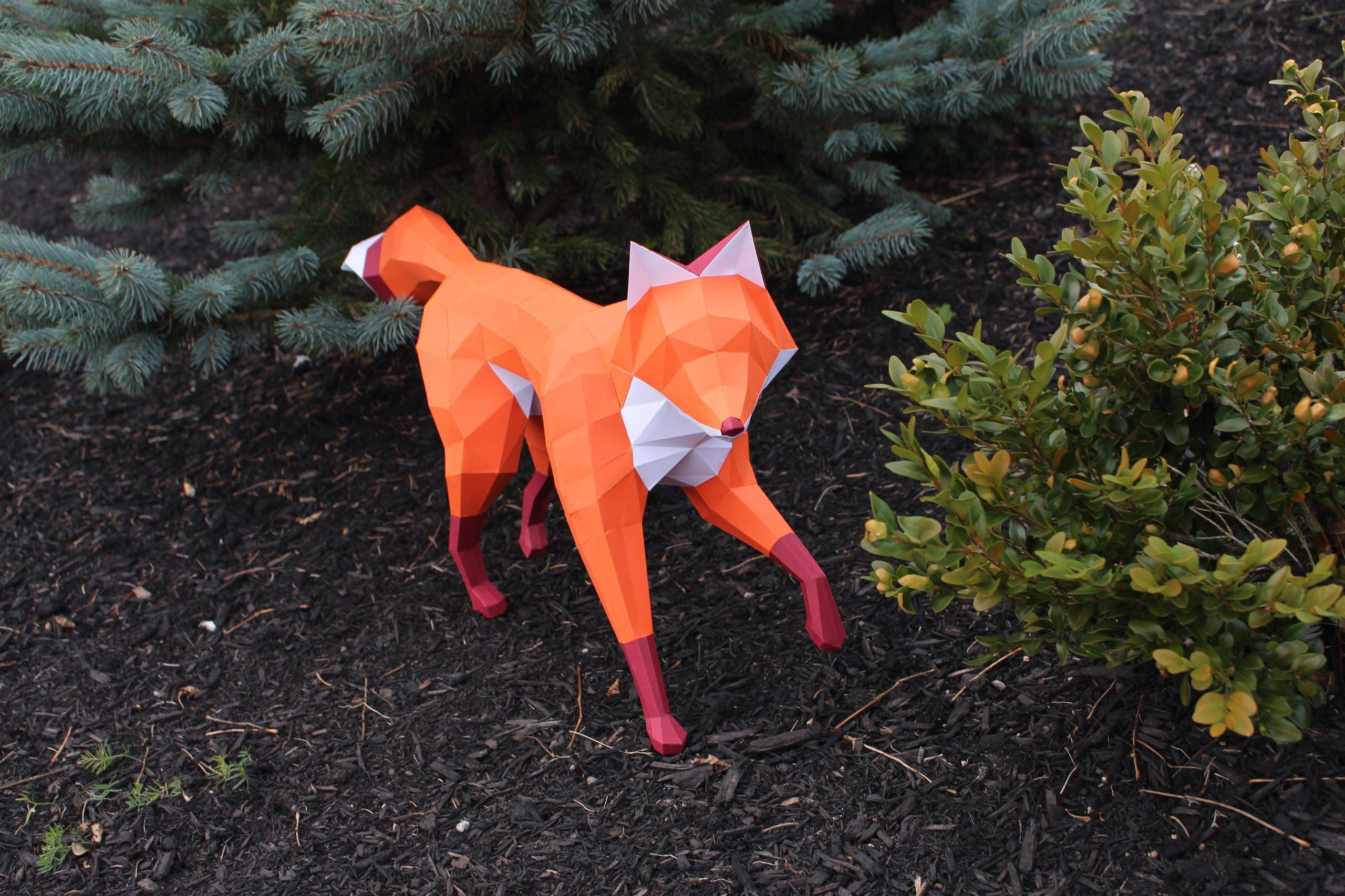 Fox Papercraft - Printable DIY Pdf Template - Etsy