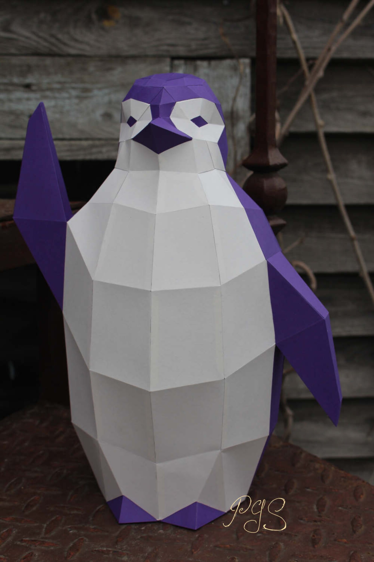 Waving Penguin Papercraft Printable DIY Pdf Template - Etsy