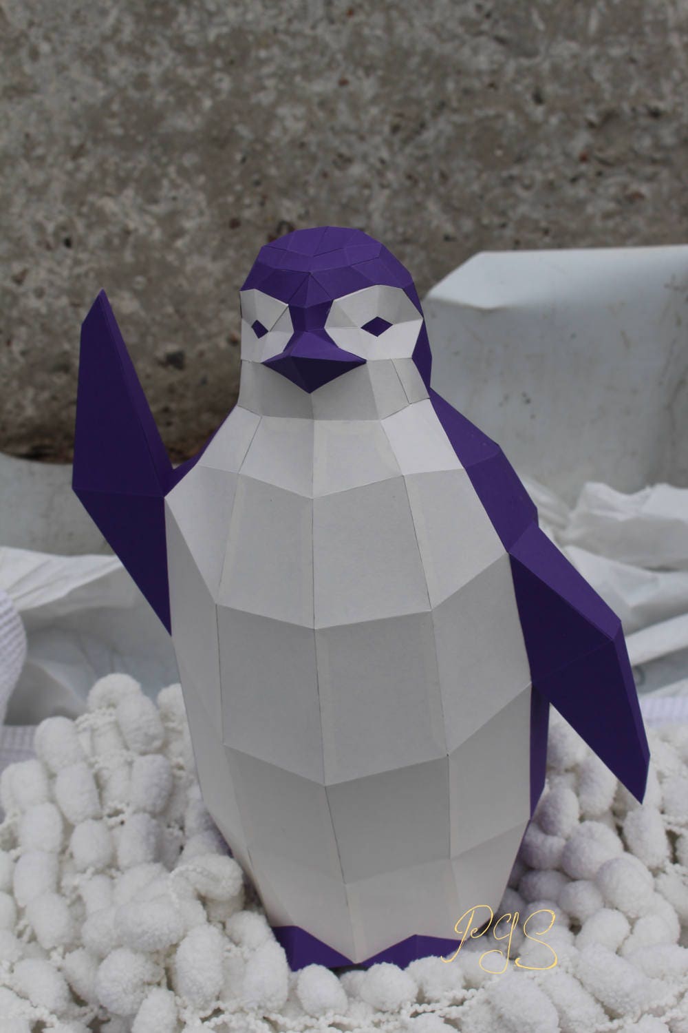 Waving Penguin Papercraft Printable DIY Pdf Template - Etsy