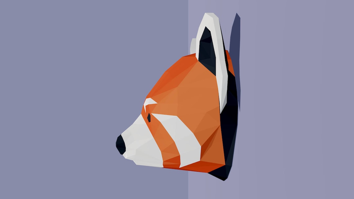 Red Panda Papercraft Printable DIY Pdf Template - Etsy