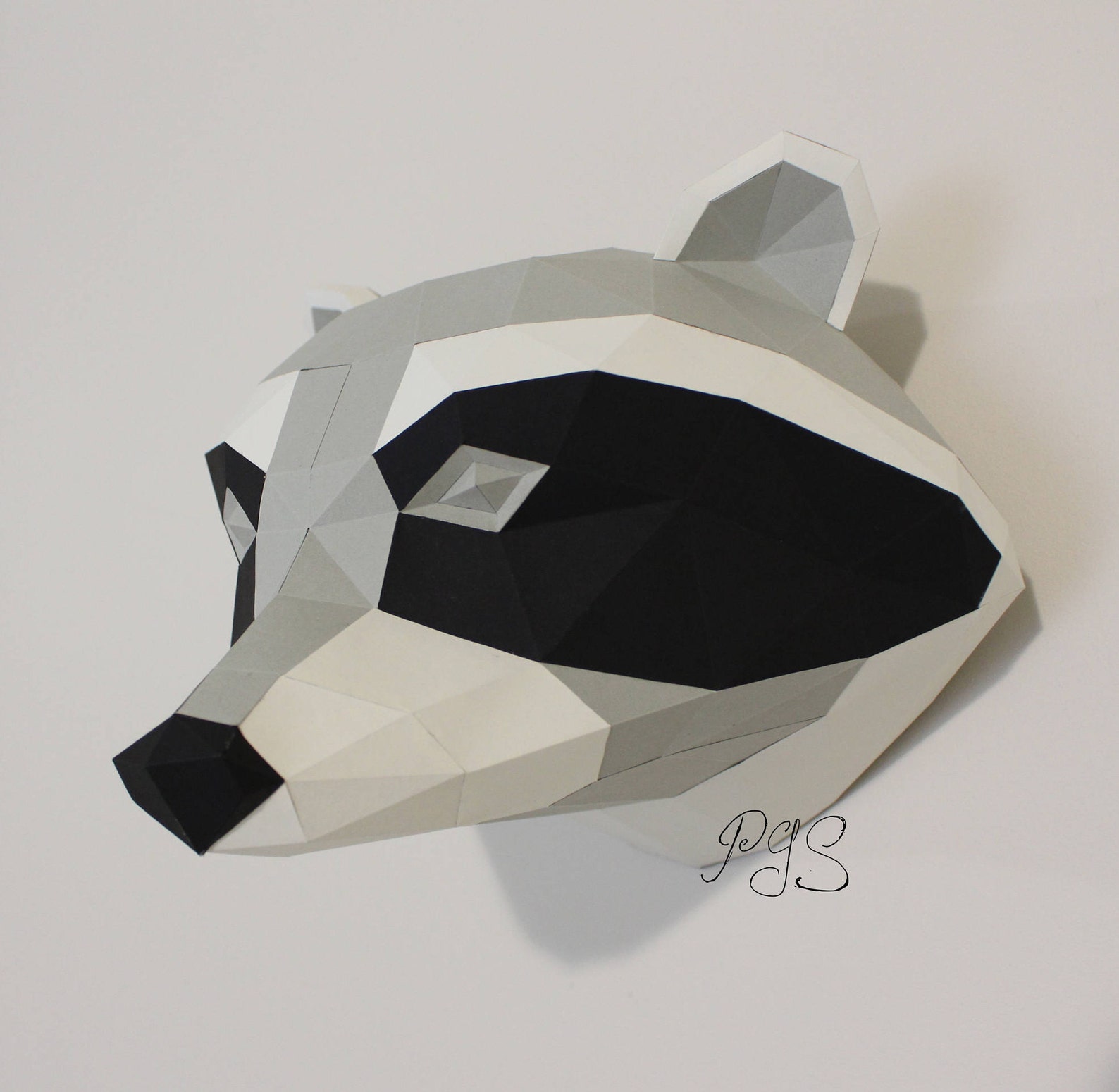 Raccoon Papercraft Printable DIY Pdf Template - Etsy