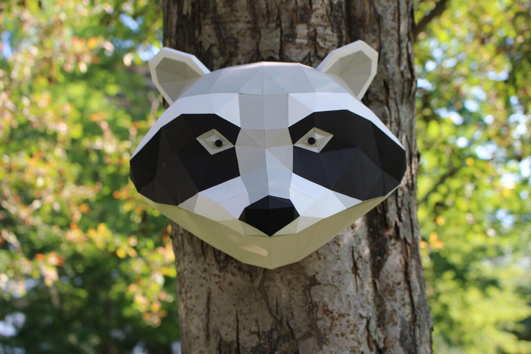 Raccoon Papercraft - Printable DIY Pdf Template - Etsy