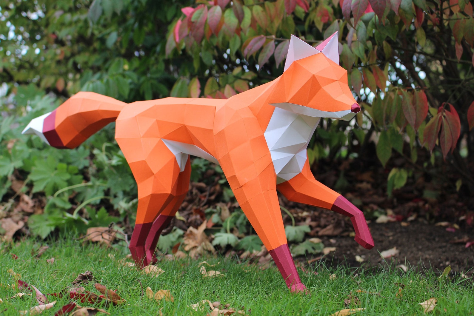 Fox Papercraft - Printable DIY Pdf Template - Etsy