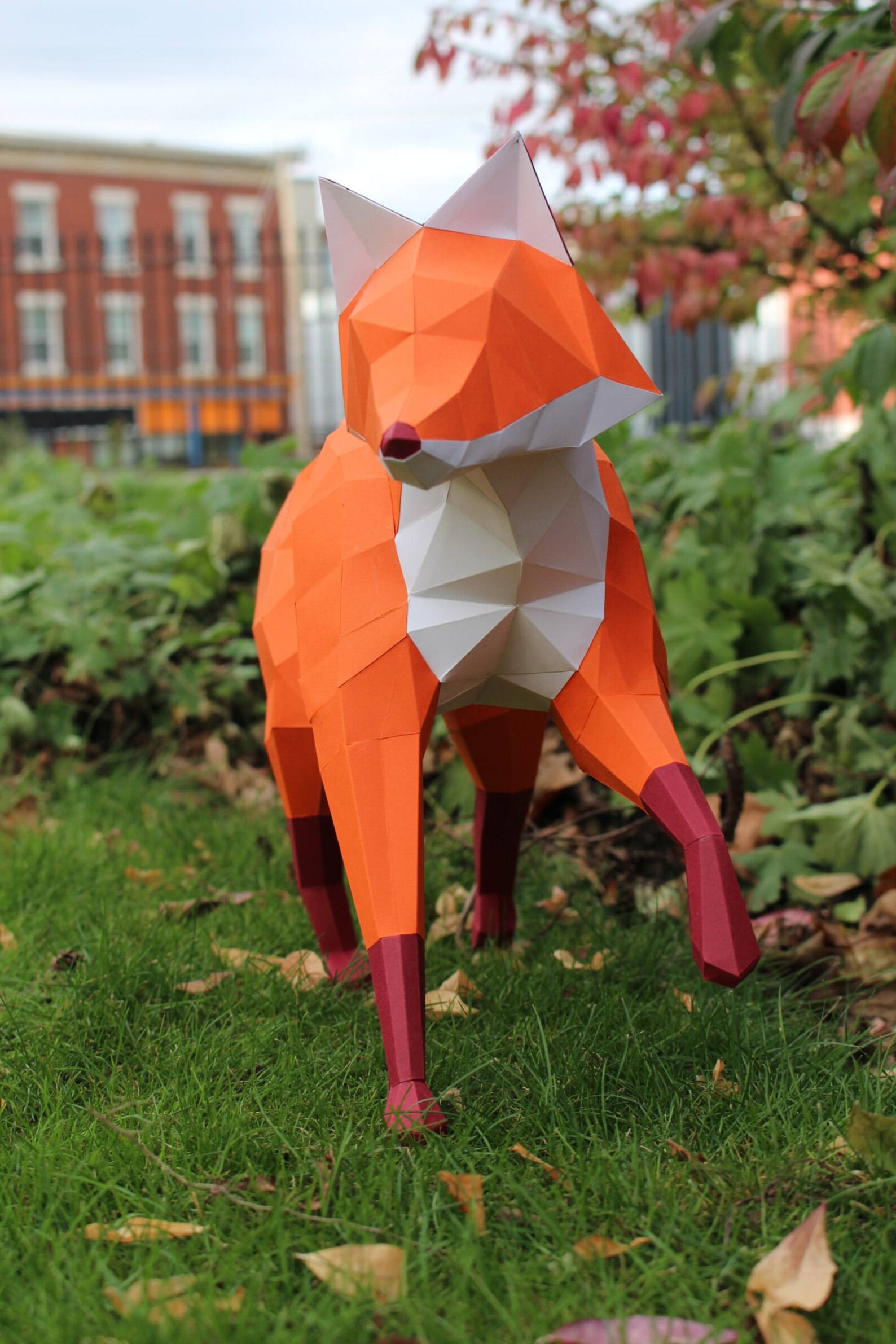 Fox Papercraft - Printable DIY Pdf Template - Etsy