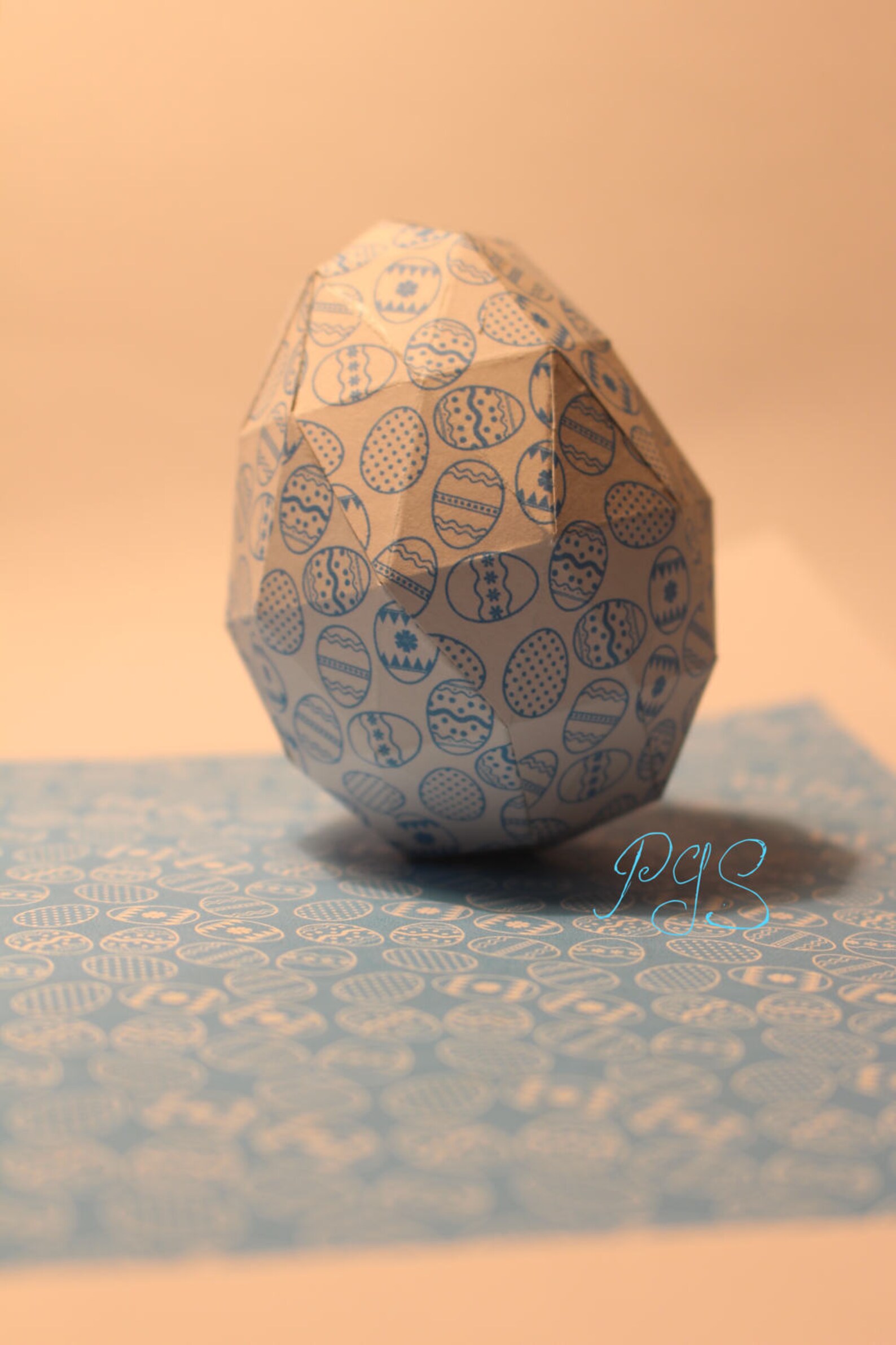 Easter Eggs Papercraft - Printable DIY Pdf Template - Etsy