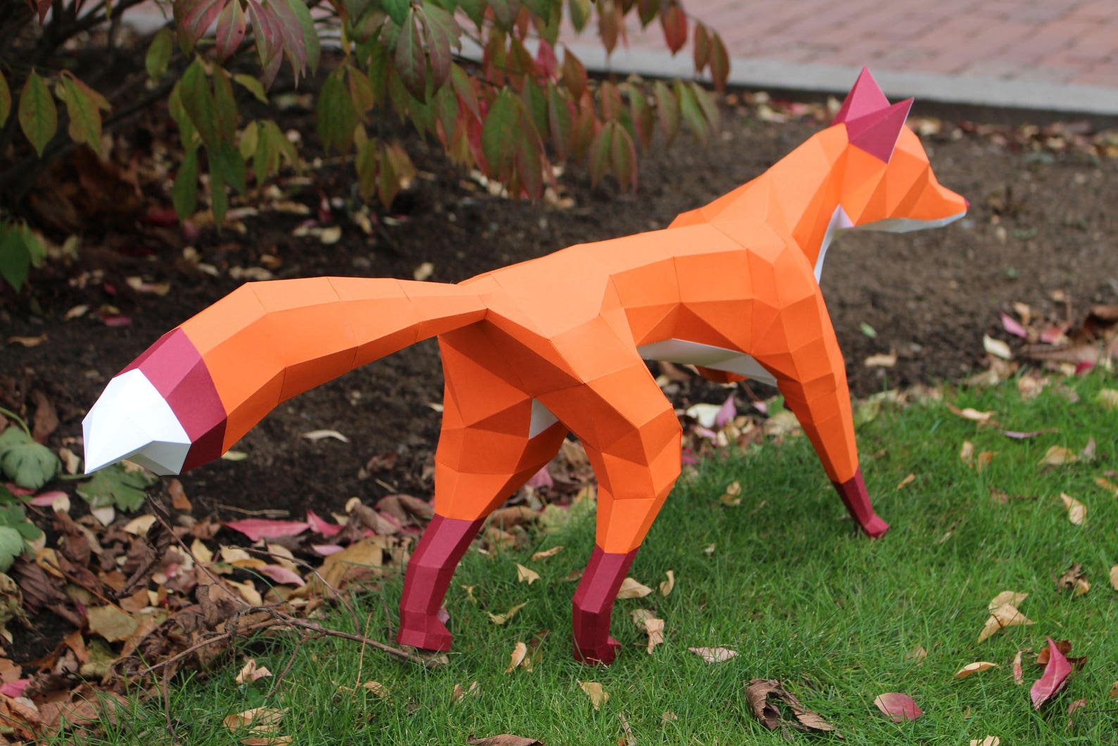 Fox Papercraft - Printable DIY Pdf Template - Etsy