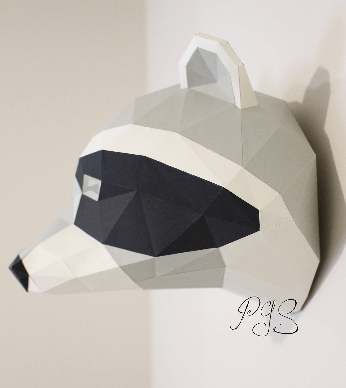 Raccoon Papercraft Printable DIY Pdf Template - Etsy
