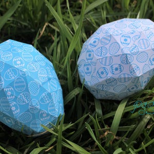 Easter Eggs Papercraft - Printable DIY Pdf Template - Etsy