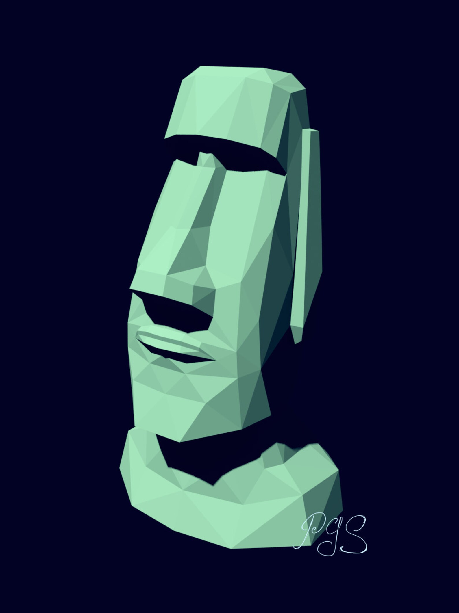 Moai Easter Island Papercraft Head Printable DIY Pdf Template, 3D PDF ...
