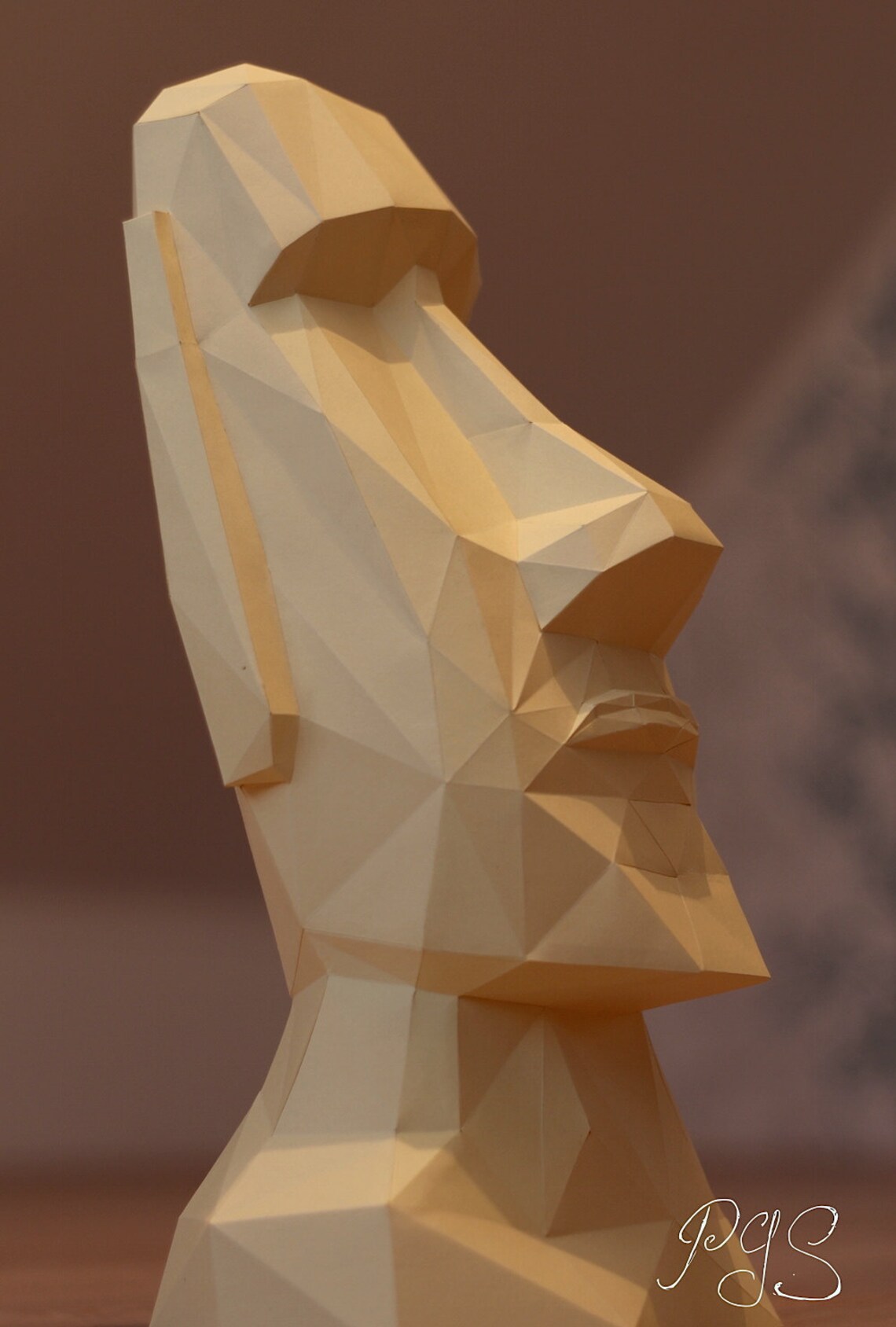 Moai Easter Island Papercraft Head Printable DIY Pdf Template, 3D PDF ...