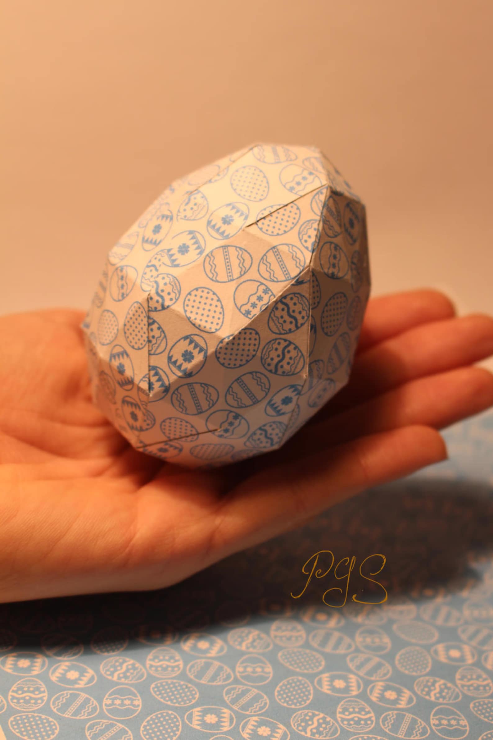 Easter Eggs Papercraft - Printable DIY Pdf Template - Etsy