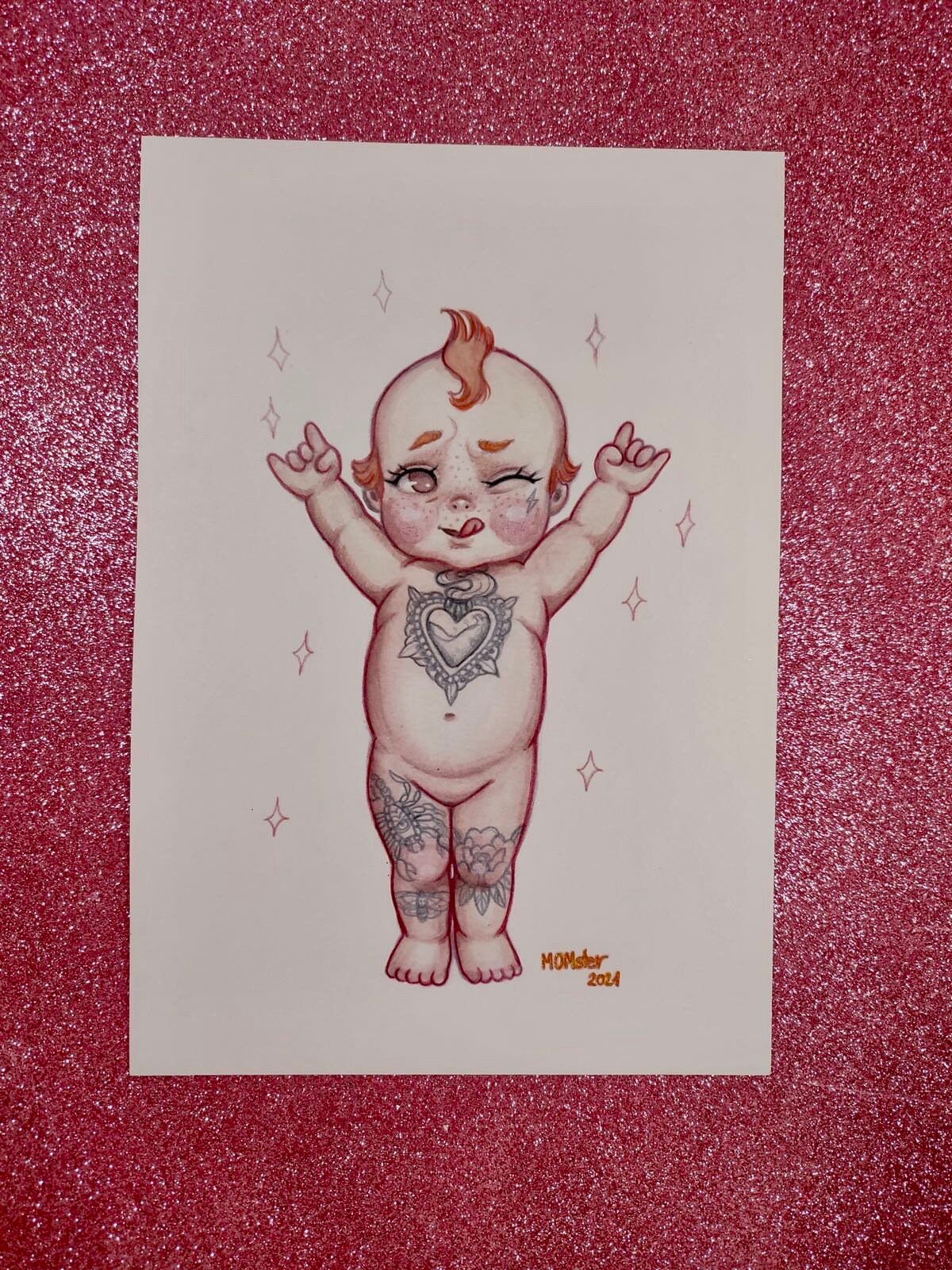 Tattooed Kewpie - Etsy