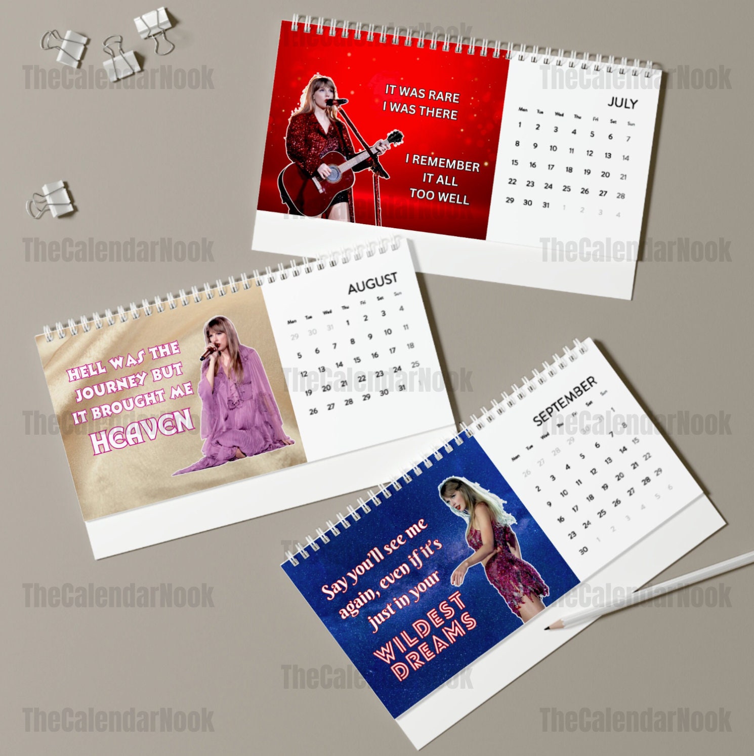 Taylor taylor version Desk Calendar Swift Fan 2024 Desk Calendar Eras ...