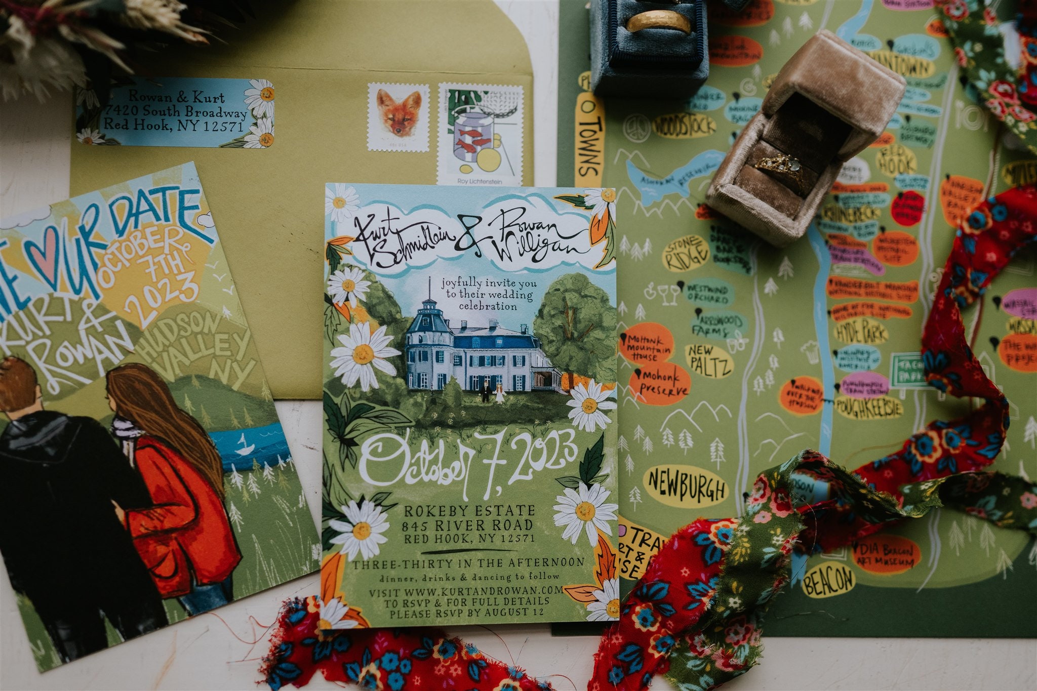 Custom Wedding Invitations / Custom Illustrated Wedding Invitations ...
