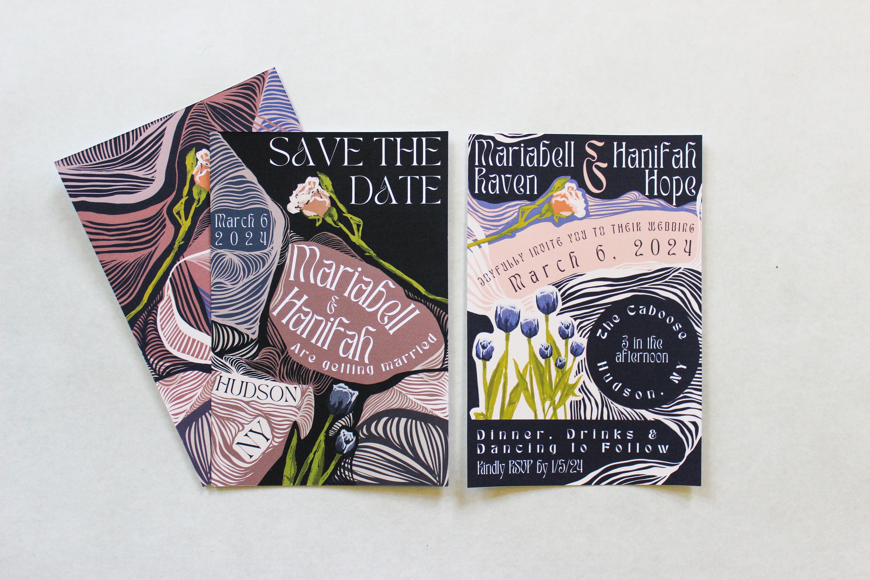 Custom Wedding Invitations / Custom Illustrated Wedding Invitations ...