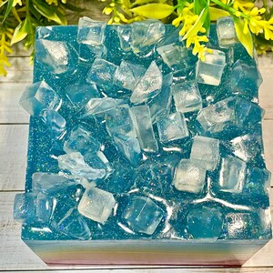 Crystals Soap Loaf-tricolor Soap-pool Party Favors-color Block Soap-the ...