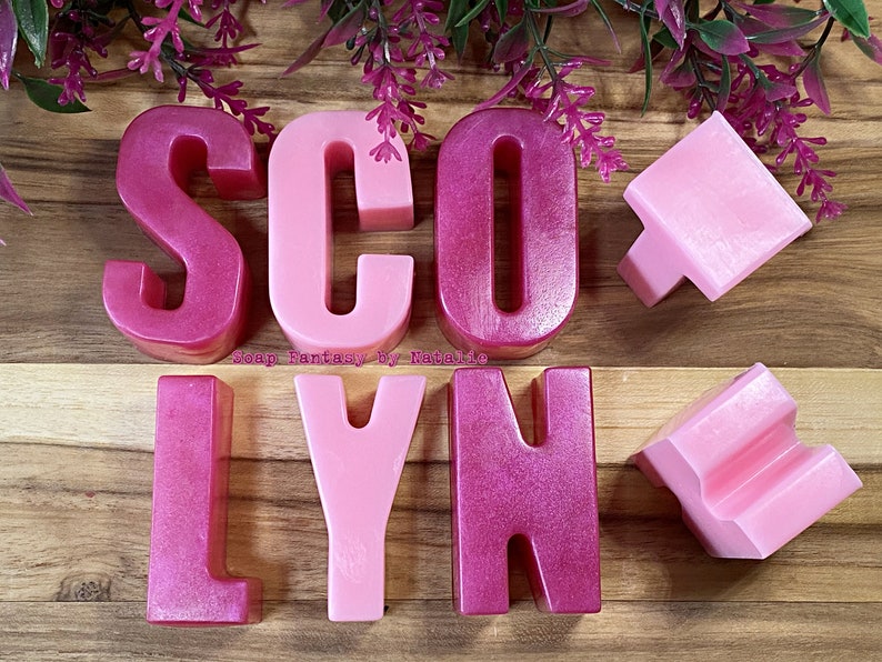 CUSTOM SOAP Words-kids Birthday Party Favor-soap Letter Personalized ...
