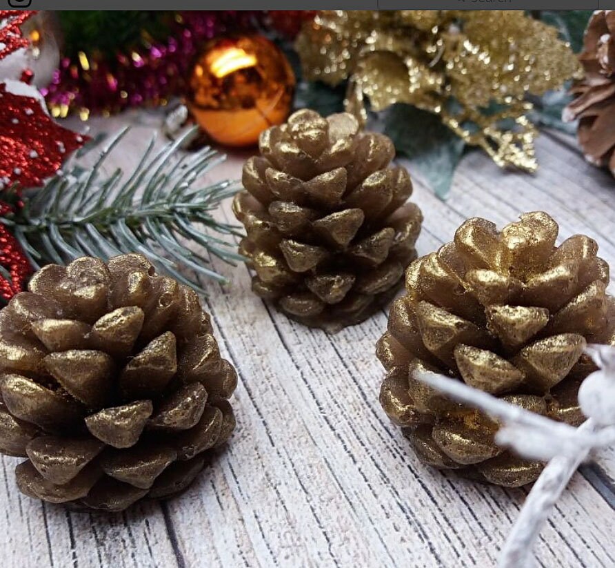 3 Pine Cone Soaps-small Pine Cone Soap-christmas - Etsy