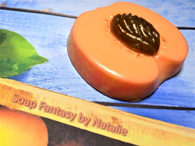 Peach Soap-fruit Soap-vegan Soap-piece of Peach Soap - Etsy